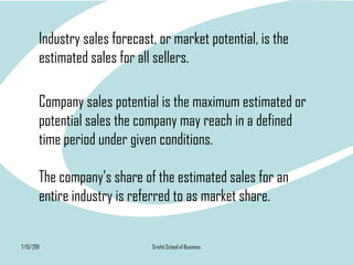 Sales forecasting | PPTX
