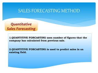 Sales forecasting | PPT