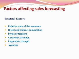 Sales forecasting | PPTX