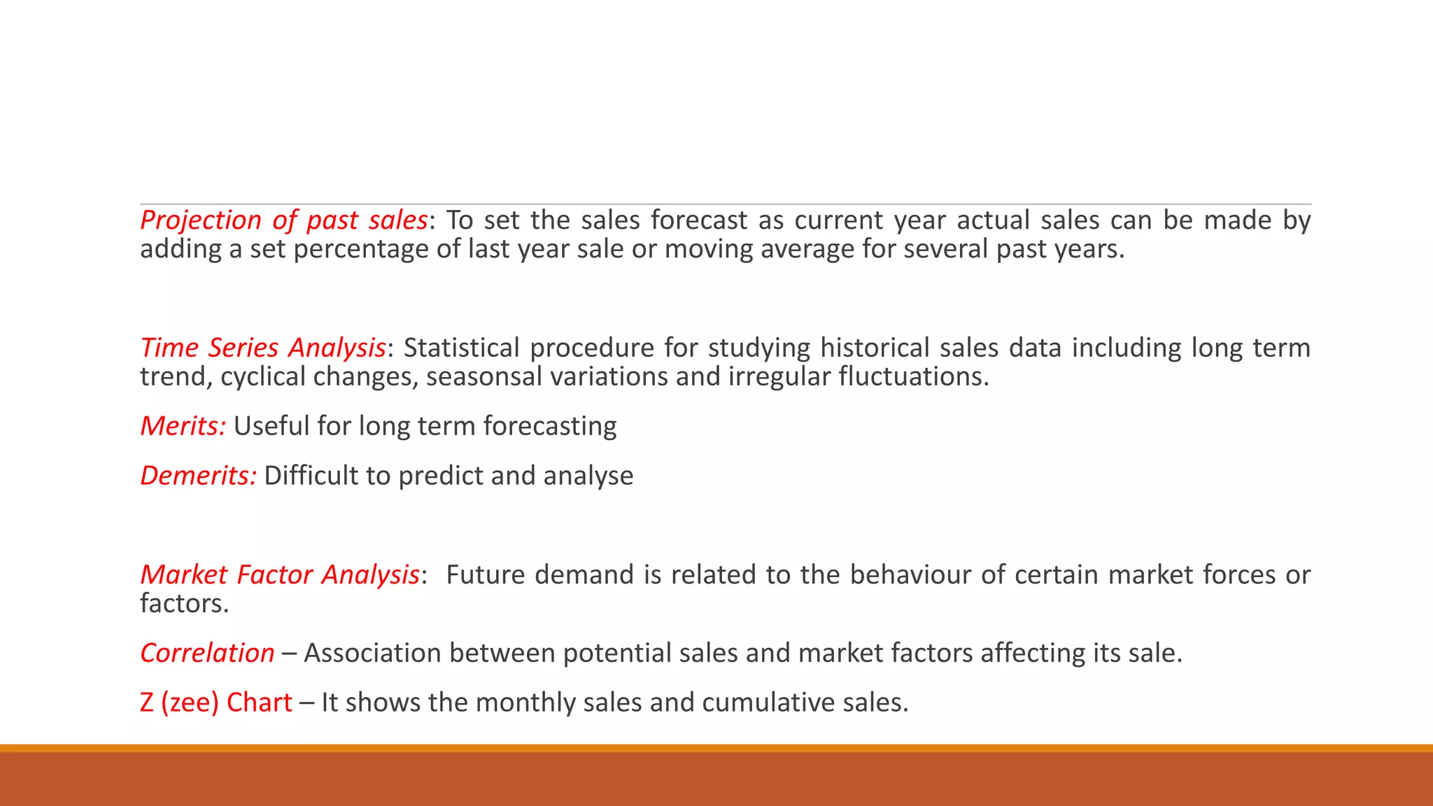 Sales forecasting | PPTX