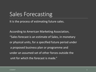 Sales forecasting methods | PPTX | Sales | Business