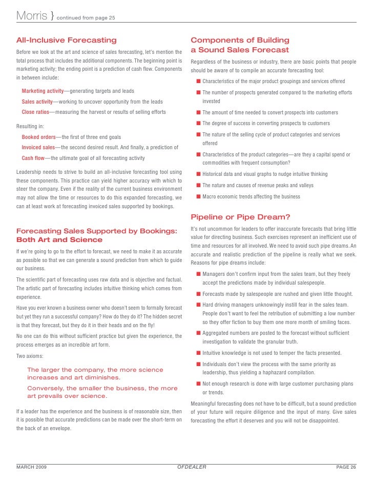 Sales Forecasting Pipeline Or Pipe Dream Sales Forecasting Pipeline Or Pipe Dream