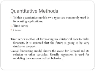 Sales forecasting techniques | PPT | Logistics | Business