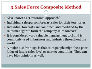 Sales forecasting techniques | PPTX