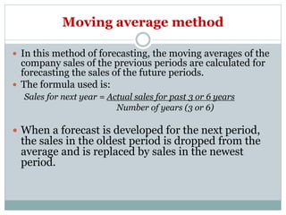 Sales forecasting techniques | PPTX