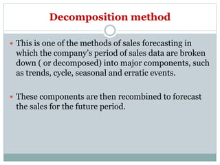 Sales forecasting techniques | PPTX