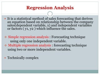 Sales forecasting techniques | PPTX