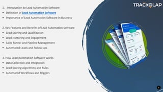 Sales Funnel and Pipeline Management with Lead Automation Software | PPTX
