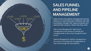 Sales Funnel and Pipeline Management with Lead Automation Software | PPTX