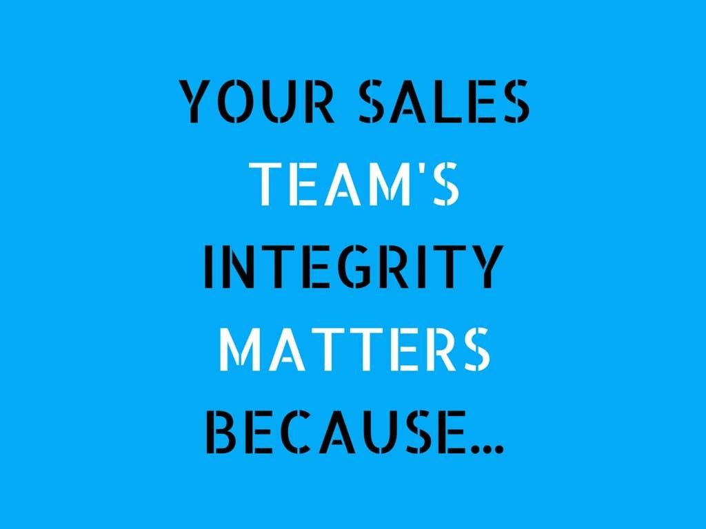 Sales Integrity Part 1: Improving Your Sales Team's Perception