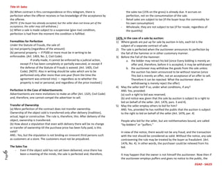 Sales_Law_Notes_Articles.docx | Real Estate Buying and Selling | Real ...