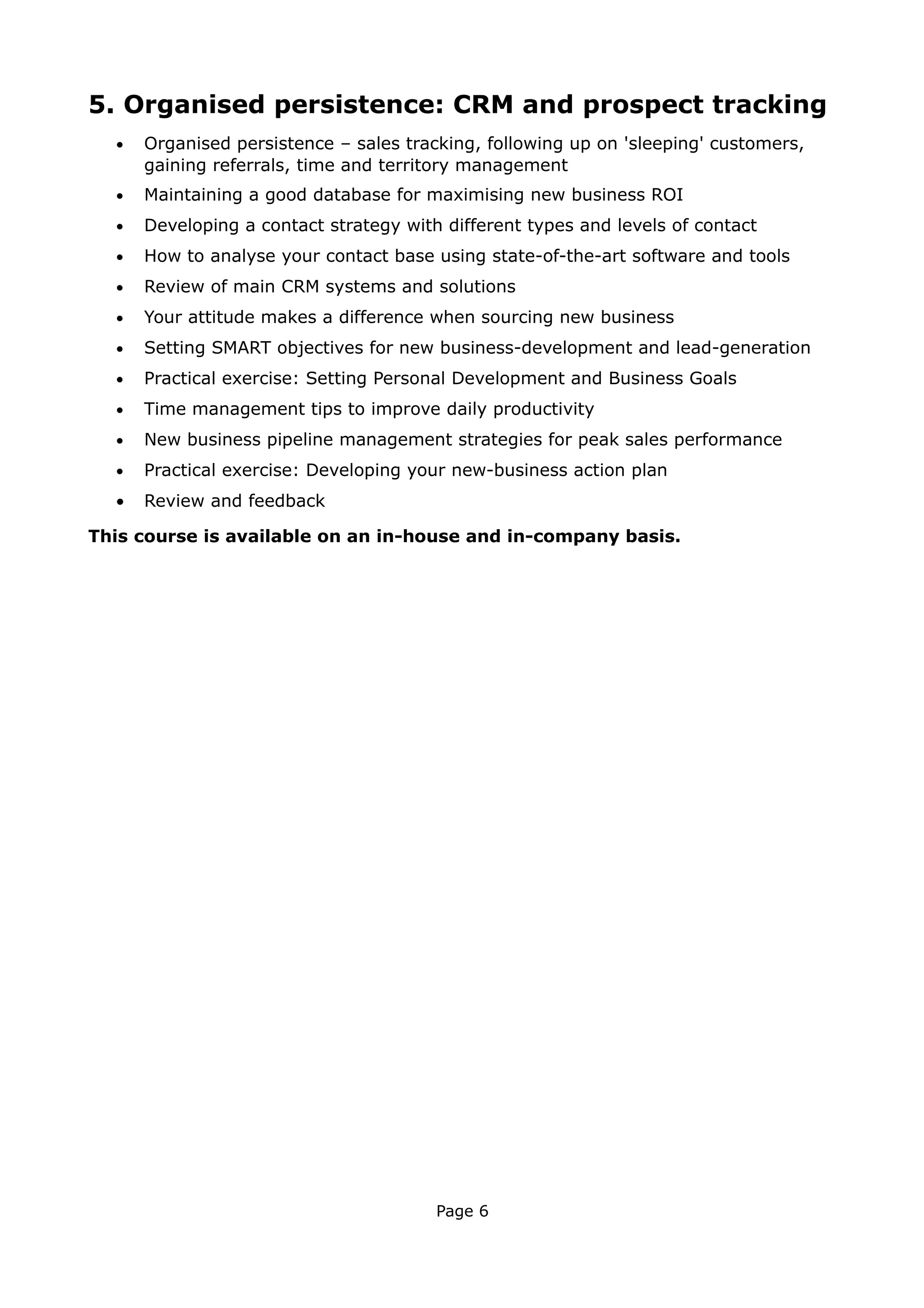 Sales lead generation and new business prospecting full outline 1a | DOC | Social Networking ...