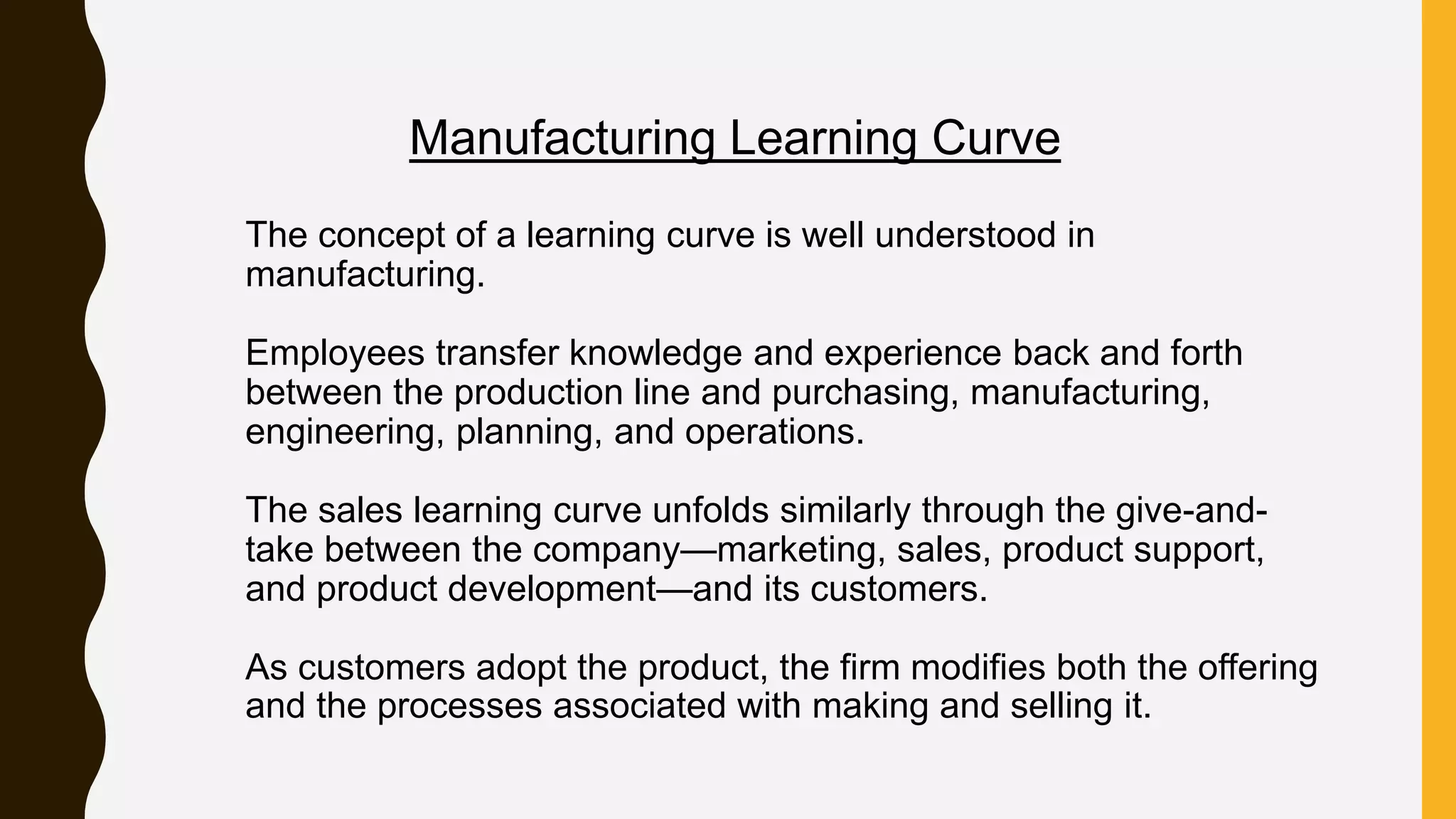 Sales Learning Curve - Sales Management | PPTX