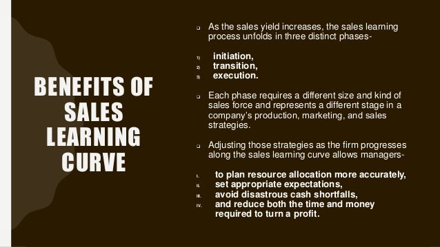 Sales Learning Curve - Sales Management