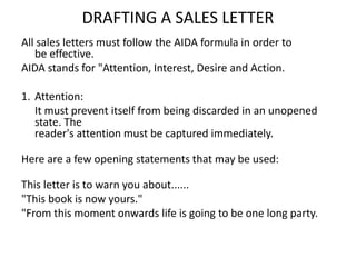 Sales letters | PPTX