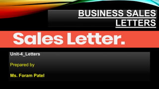 Sales letters theory | PPT