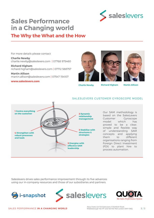 Saleslevers overview July 2020 | PDF