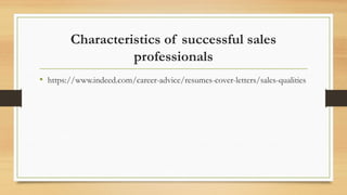 SALES LIFE CYCLE & Traits of sales person | PPTX