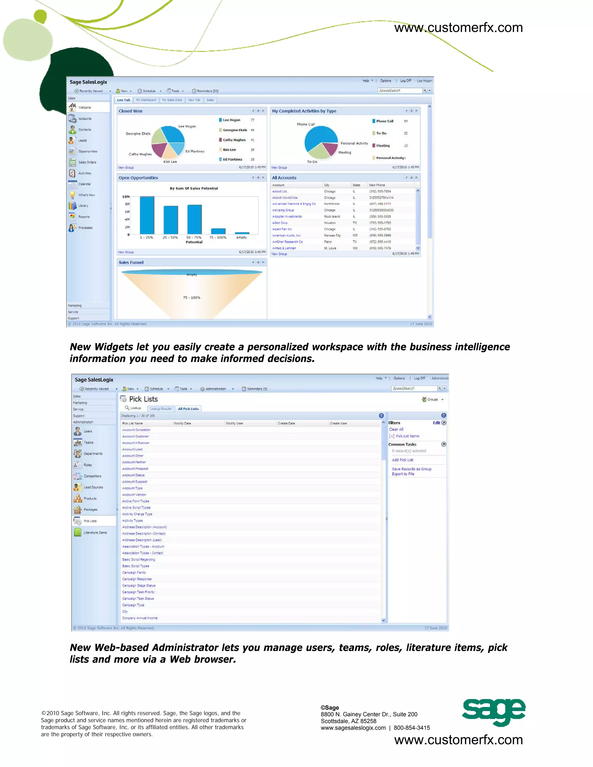SalesLogix v7.5.3 overview | PDF