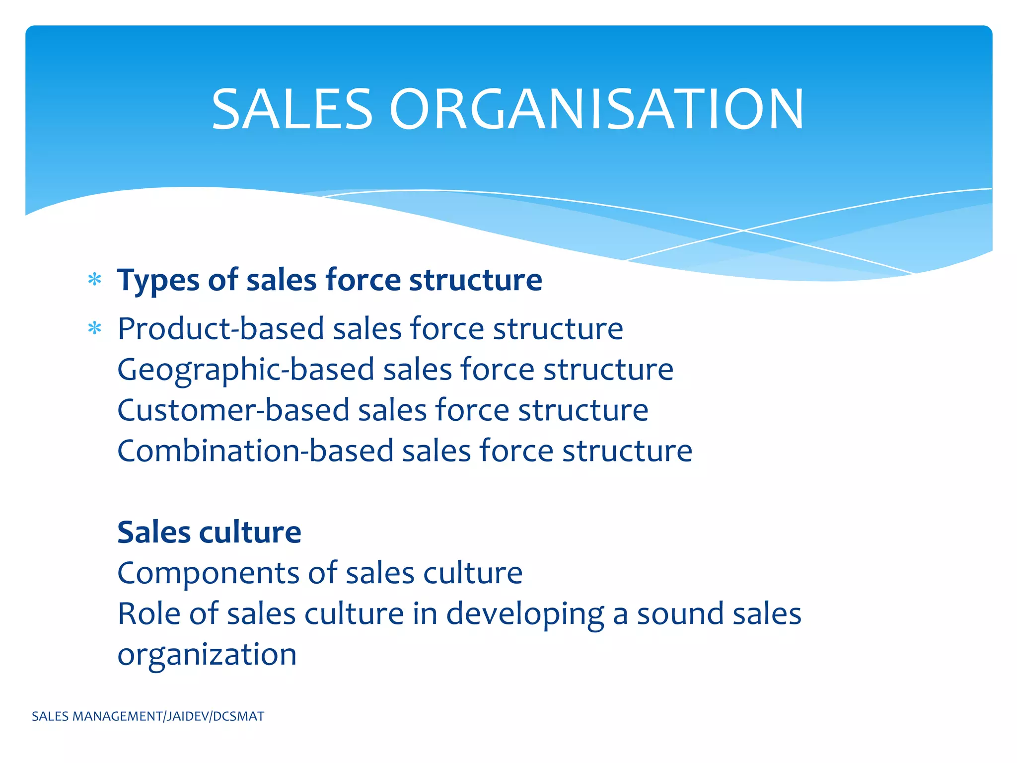 Sales management | PPTX