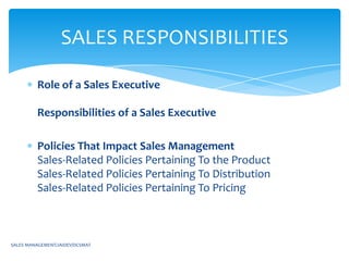 Sales management | PPTX
