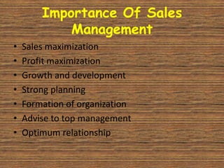 Sales management | PPTX