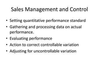 Sales management | PPTX