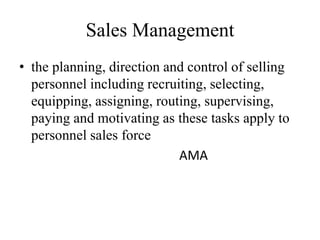 Sales management | PPT