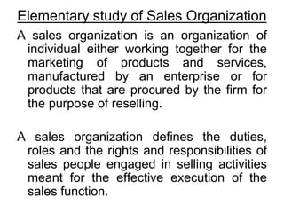 Sales management | PPTX