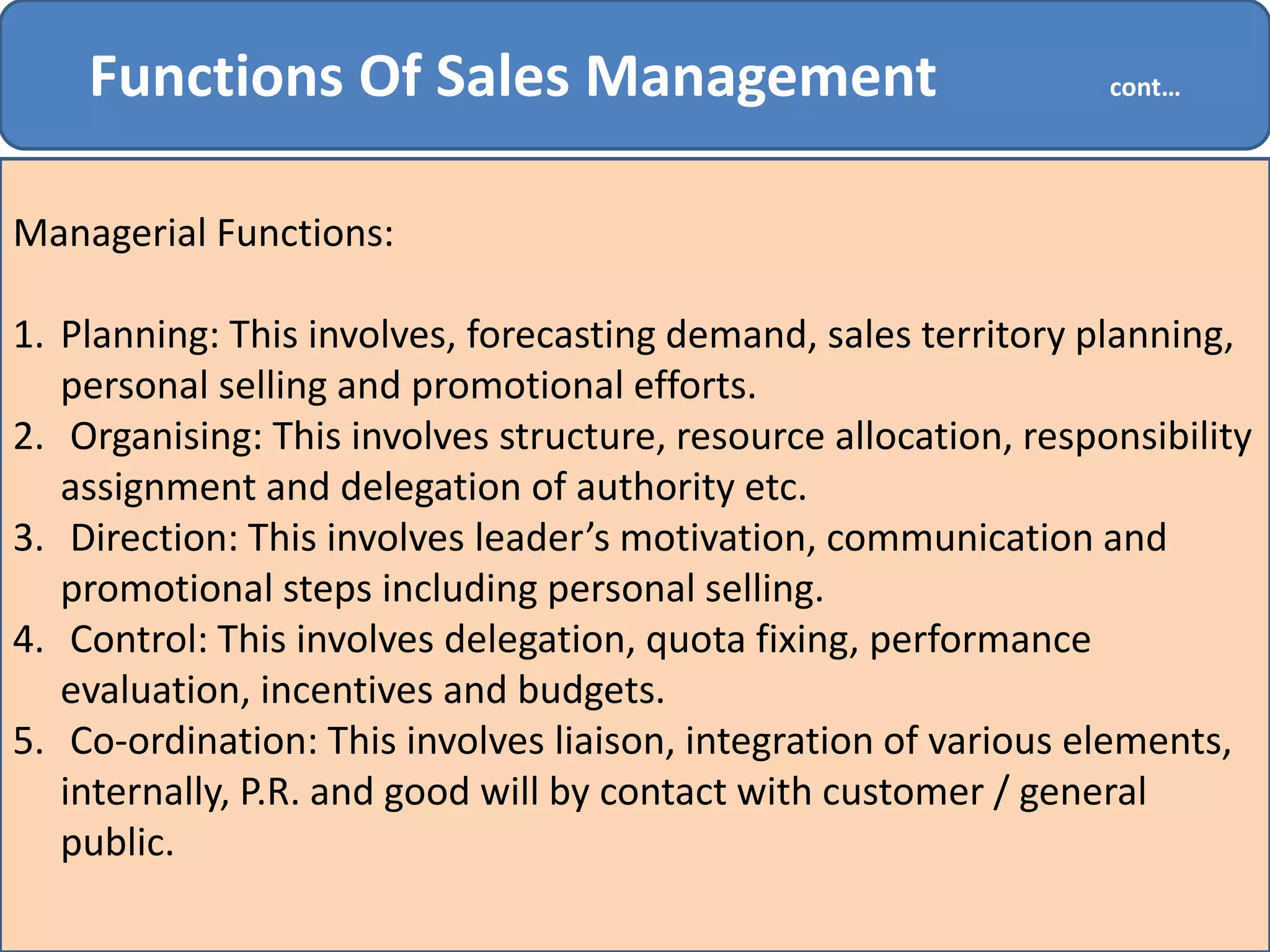 Sales Management | PPTX
