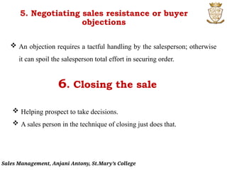 Sales management- Pre Approach, types of sales planning | PPTX