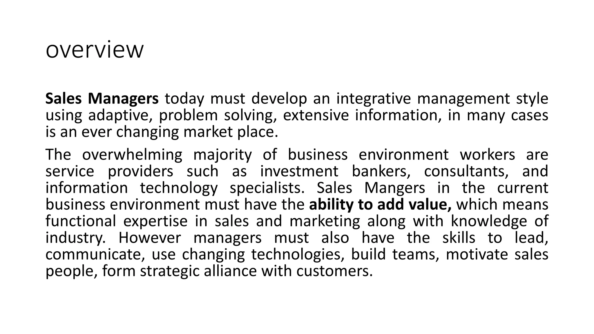 Sales management intro | PPTX