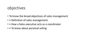 Sales management intro | PPTX