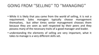 Sales management intro | PPTX