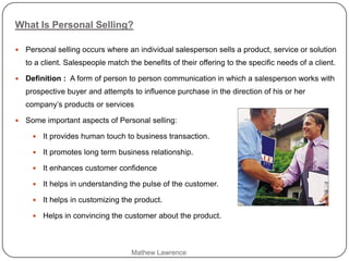 Sales management & personal selling | PPT
