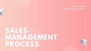 Sales Management Process | PPT