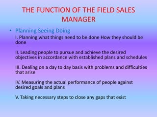 Sales manager- Job & Role | PPTX