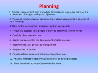 Sales manager- Job & Role | PPTX