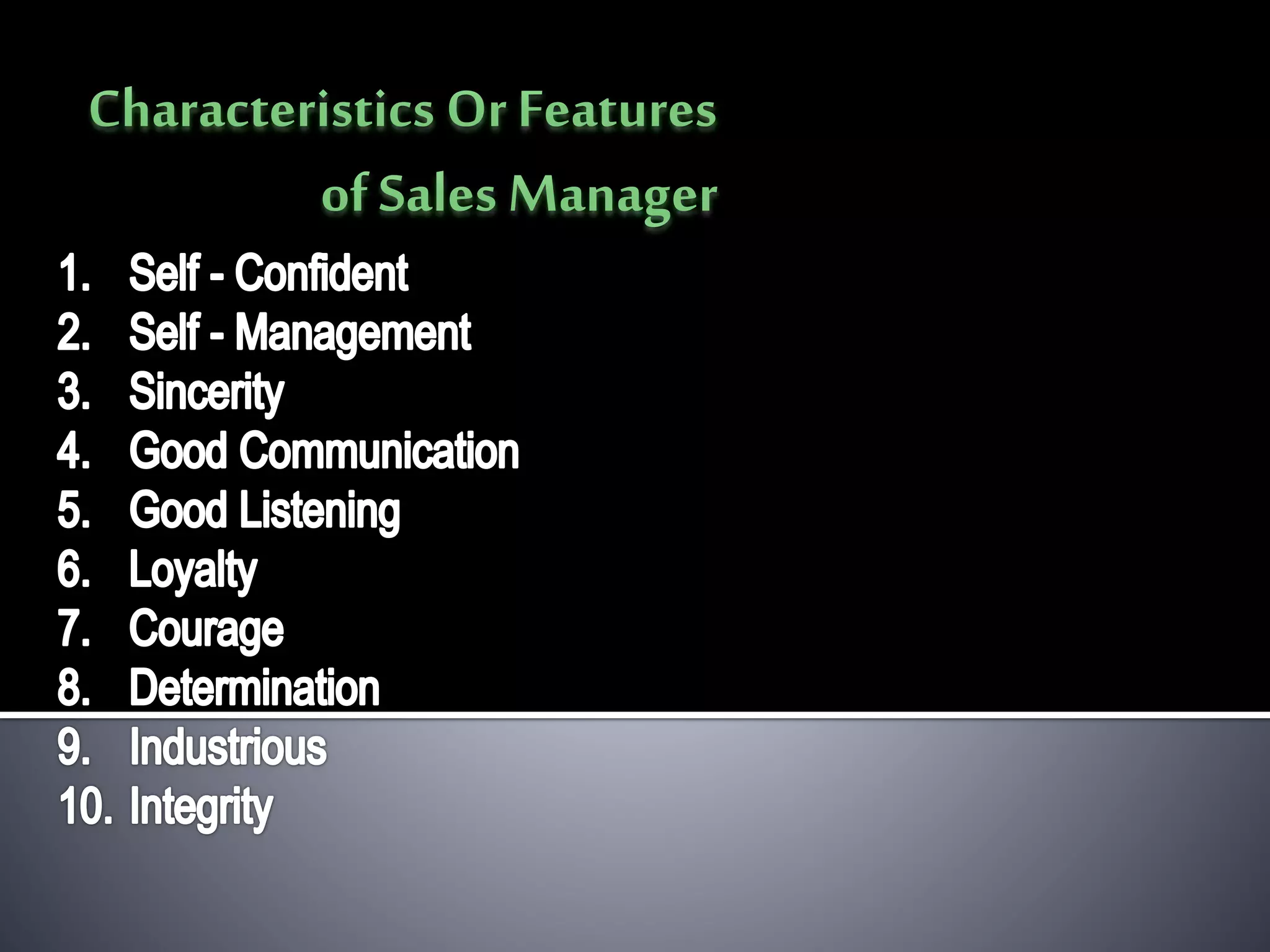 Sales Manager and Salesmanship | PPTX