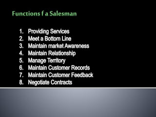 Sales Manager and Salesmanship | PPTX