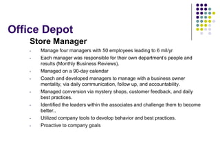 Store Manager Presentation | PPT