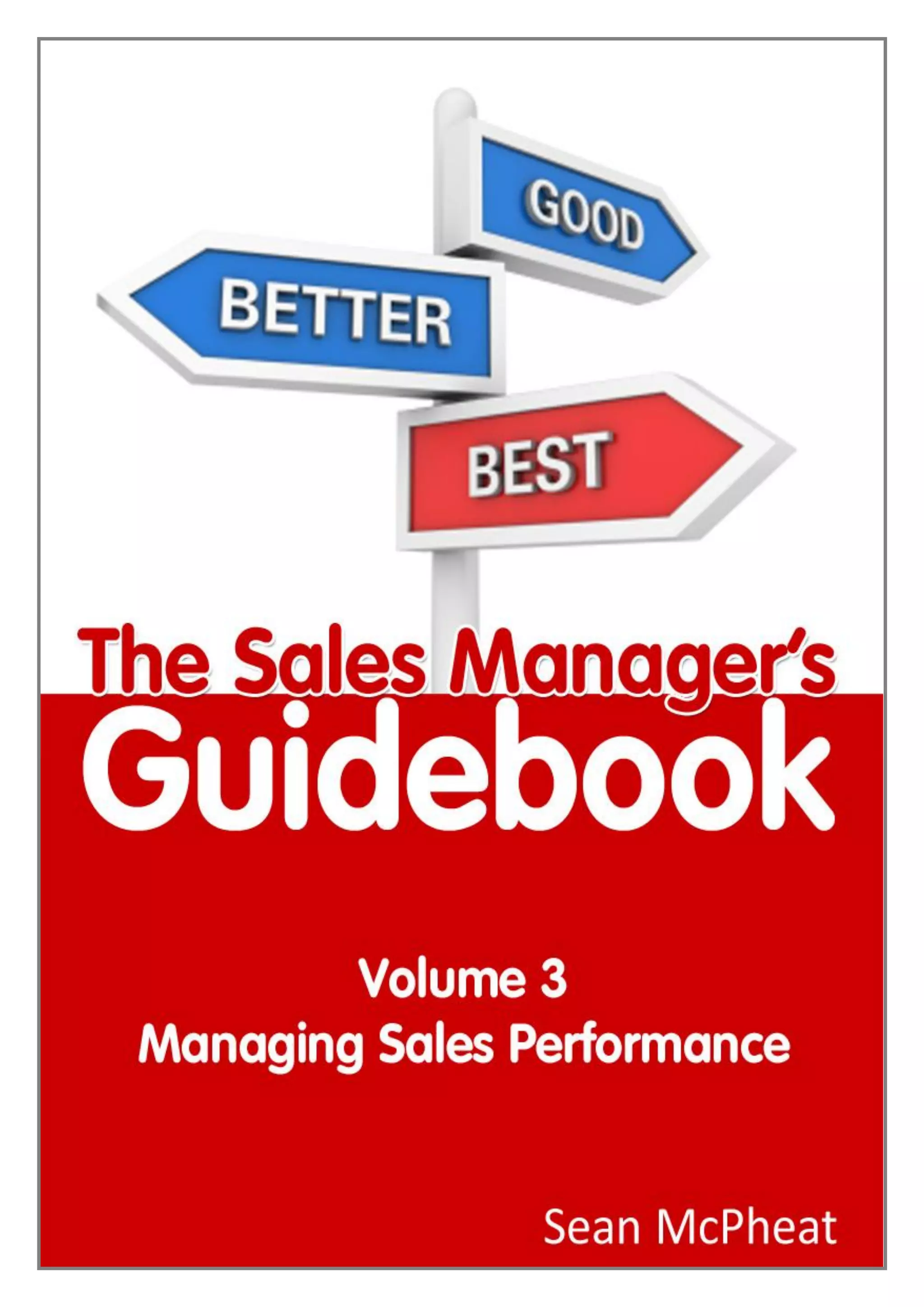 Sales Manager’s Guidebook Volume 3 - Managing Sales Performance | PDF