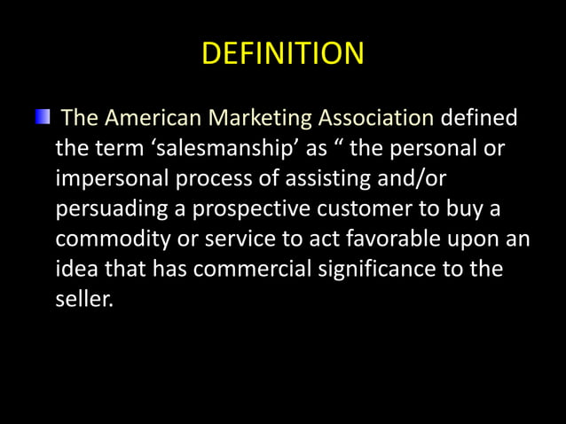 Salesmanship | PPTX | Sales | Business