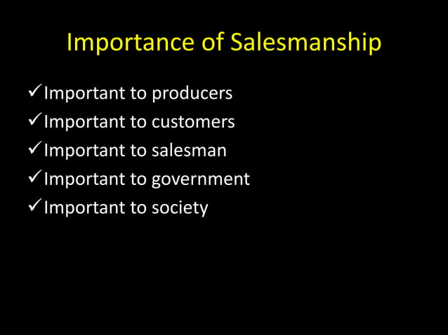 Salesmanship | PPTX | Sales | Business
