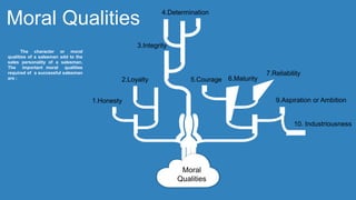 Salesmanship qualities of salesman -iv unit | PPTX