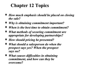 Salesmanship report obtaining commitment | PPT