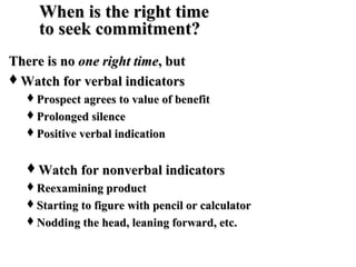 Salesmanship report obtaining commitment | PPT
