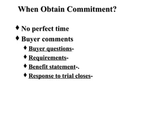 Salesmanship report obtaining commitment | PPT