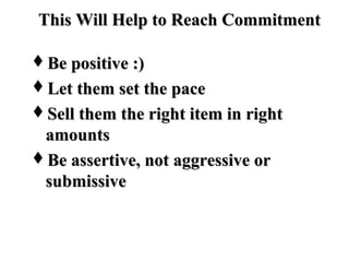 Salesmanship report obtaining commitment | PPT