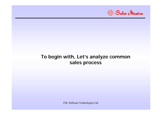 Sales Mantra - Know How It Works | PPT